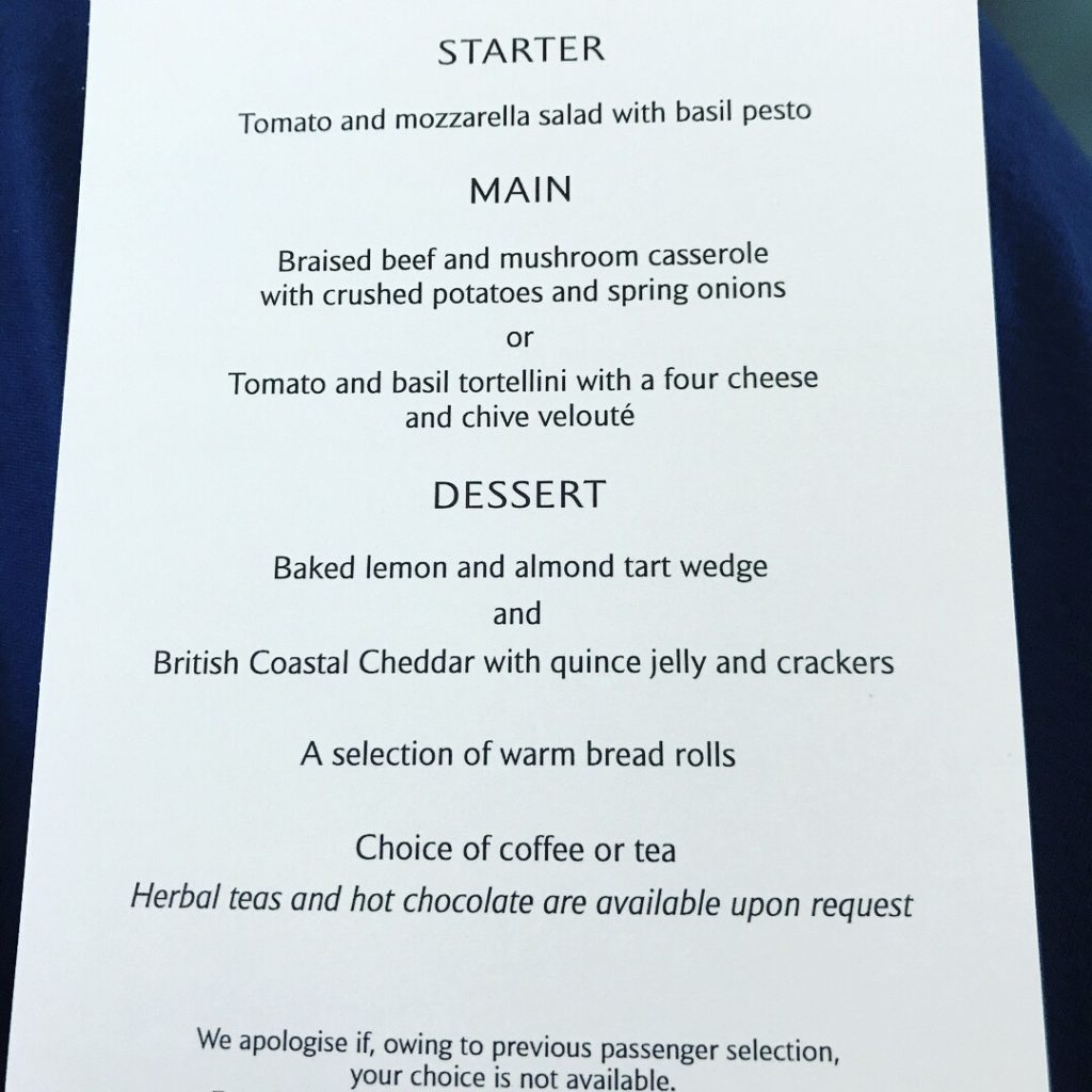 BA Club Europe new catering - what food and drink to expect - Turning ...