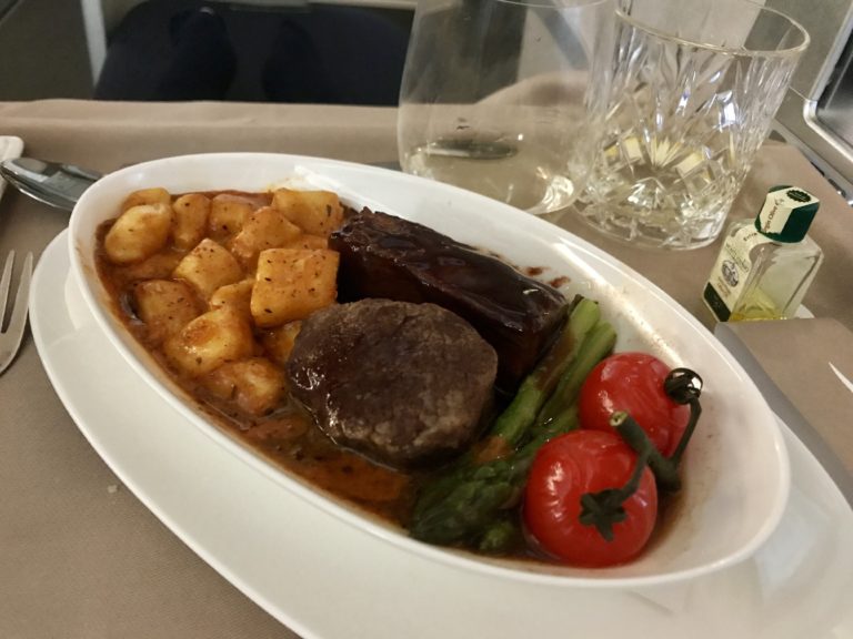 BA New Club World Catering Review LHR-JFK B747
