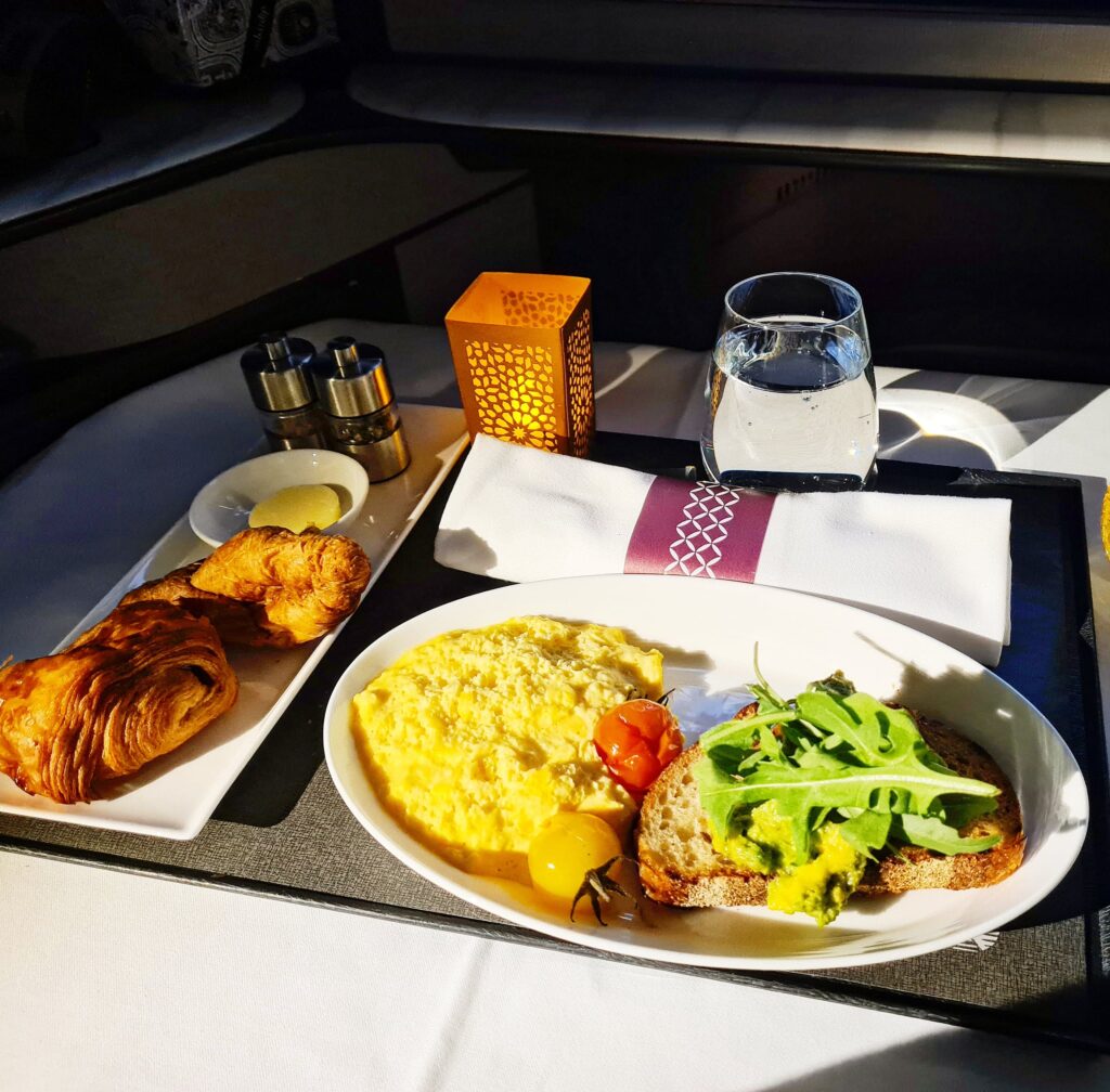 Qatar Airways Q Suites Melbourne to London part 2 - food and drink ...