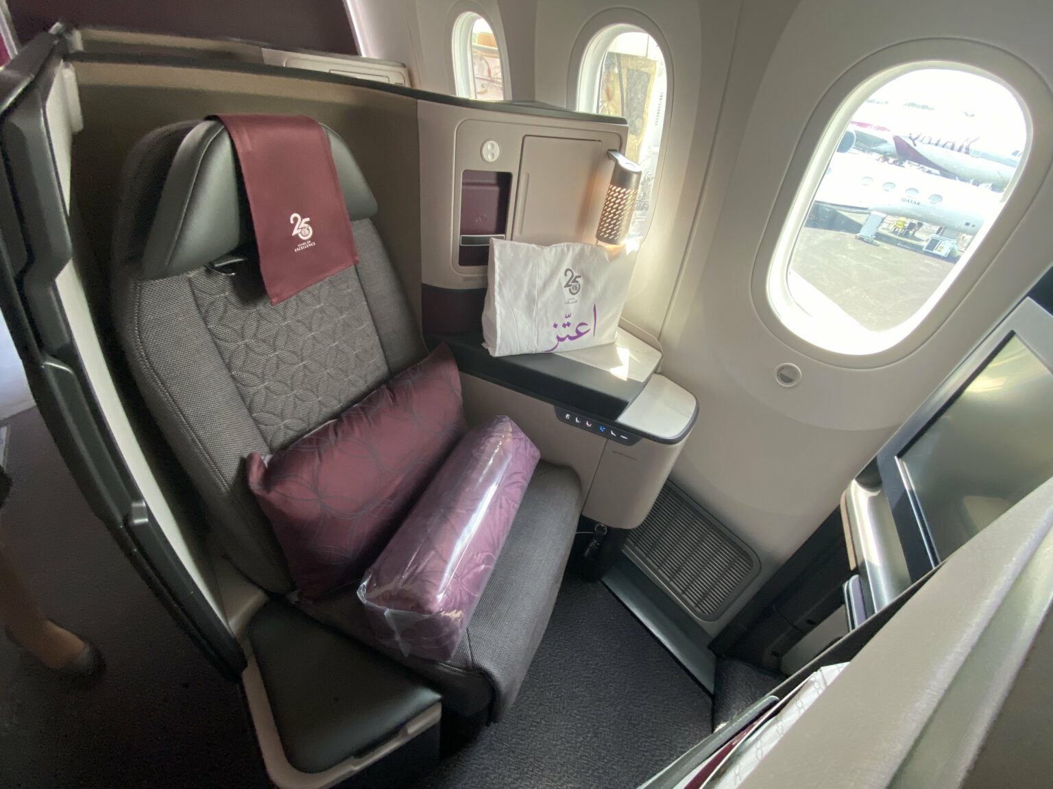 Qatar Airways' new B787-9 business class Premium Suite's aka QSuite ...